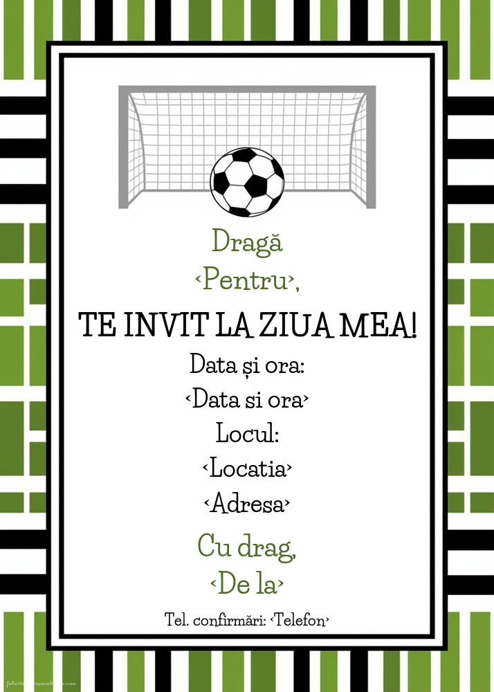 Invitație cu forbal tip formular editabilă online | Personalizare ...