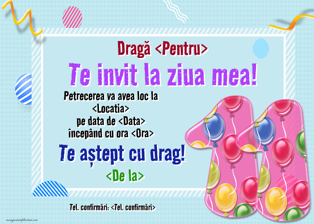 Invitație editabila online pentru petrecerea băieților sau fetelor cu ...