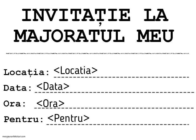 INVITAȚIE LA MAJORATUL MEU | Personalizare invitatii la Majorat - 18 ...