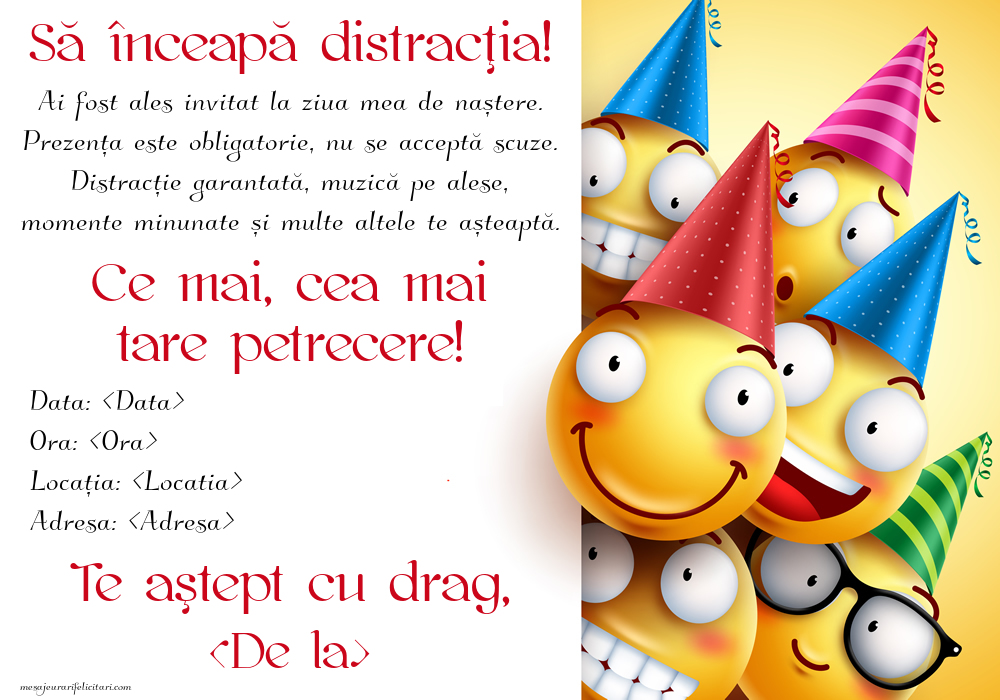Ai fost ales invitat la ziua mea de naștere! - Invitație amuzantă cu ...