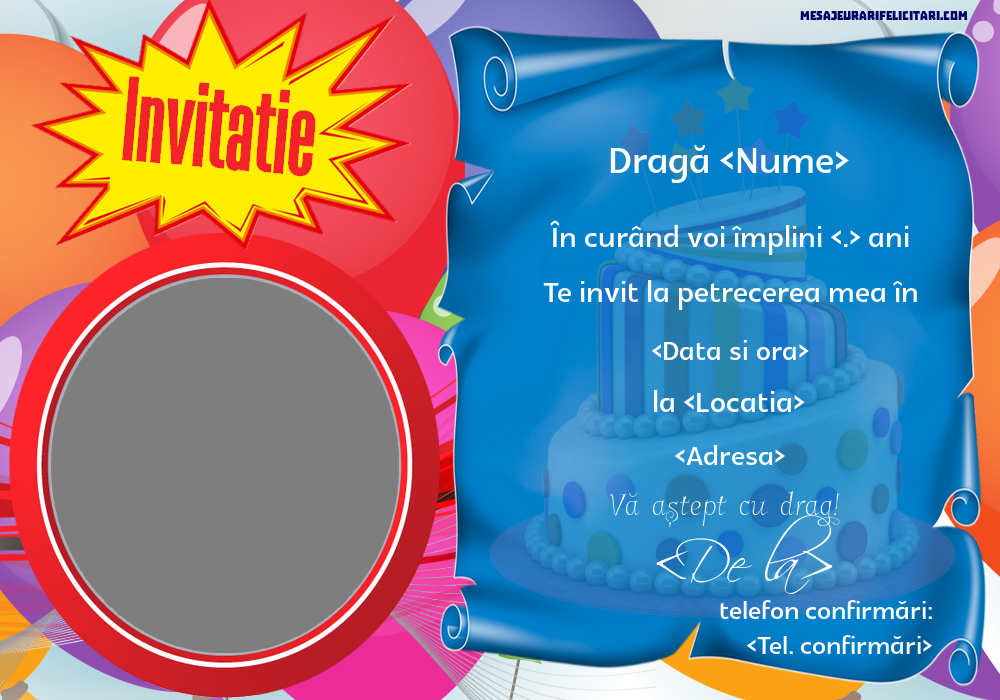 Invitatie la cea mai tare petrecere cu poza (pentru fete ...