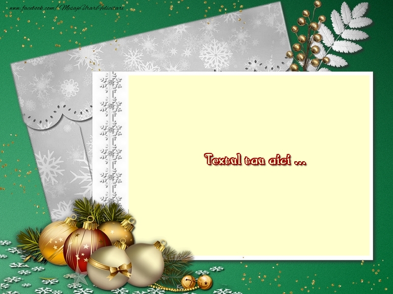Personalizare felicitari cu text | Anul Nou | Imagine cu globuri pe ...