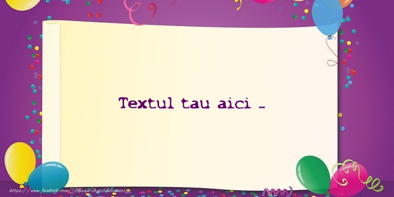 Personalizare felicitari cu text | La multi ani | Rama cu baloane ...