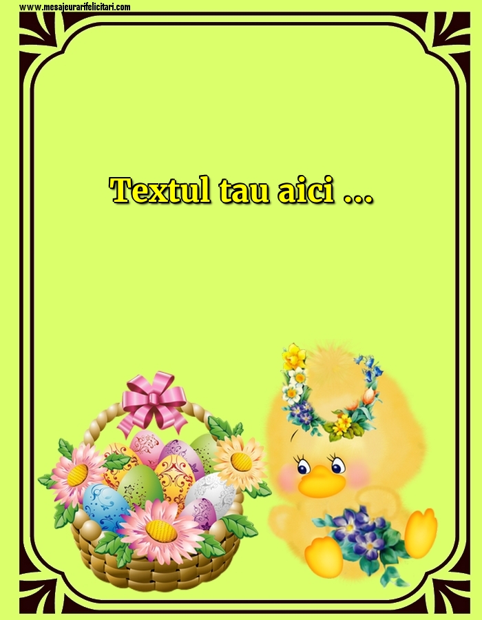 Personalizare felicitari cu text | Pasti | Paste Fericit ...