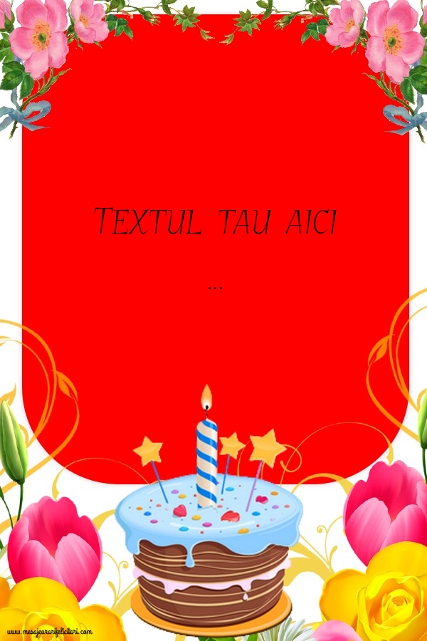 Personalizare felicitari cu text | Zi de nastere | Felicitare verticală ...