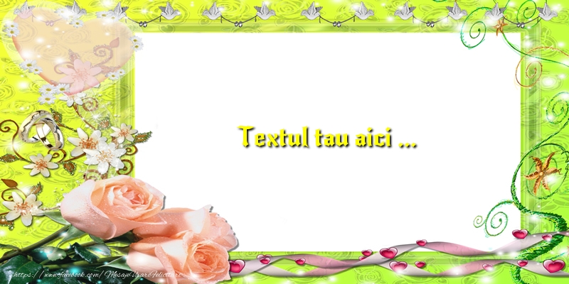 Personalizare felicitari cu text | Zi de nastere | Fundal Trandafiri ...