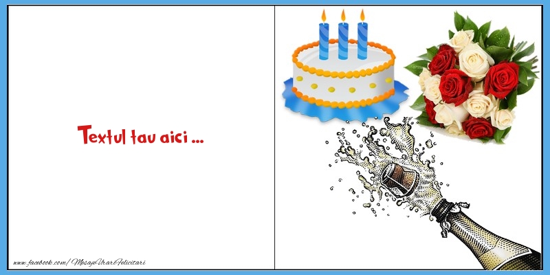 Personalizare felicitari cu text | Zi de nastere | La multi ani ...