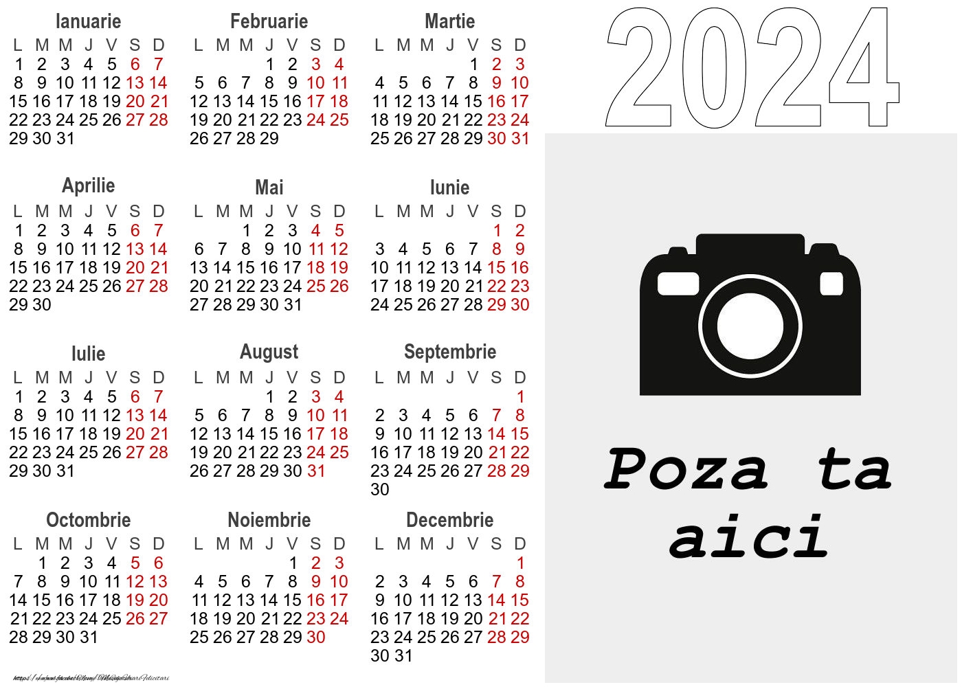 Calendar 2024 - Business Alb - Model 0078 | Personalizare calendare ...