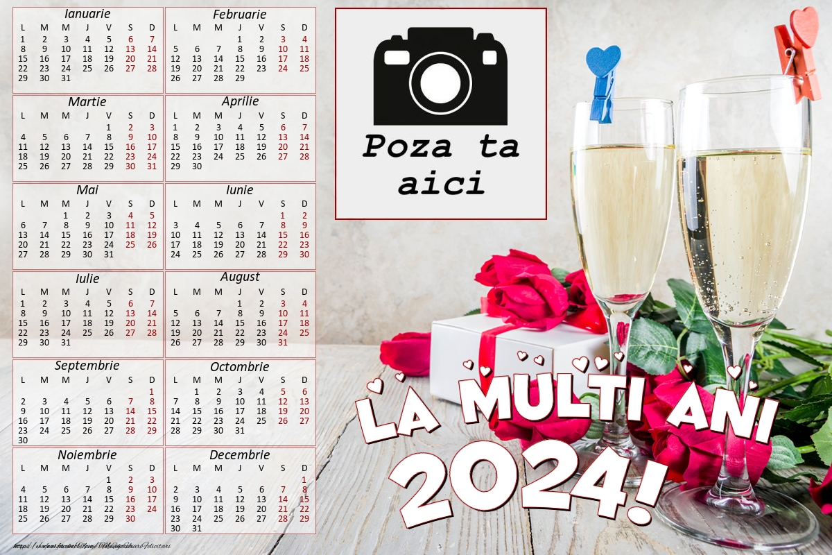 Calendar 2024 cu poza ta de profil de facebook - Model 0073 ...