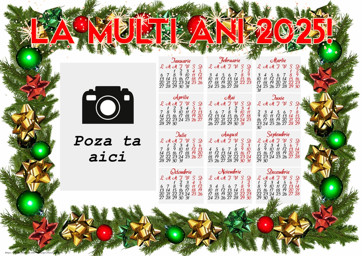 La multi ani 2025! - Calendar Model 0031 | Personalizare calendare ...
