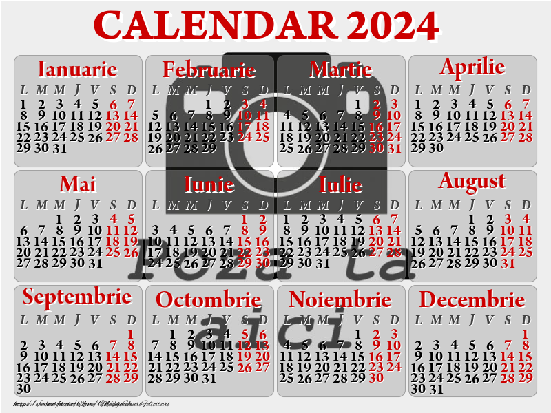 Calendar 2024 - 800x600 - Model 0070 | Personalizare calendare ...