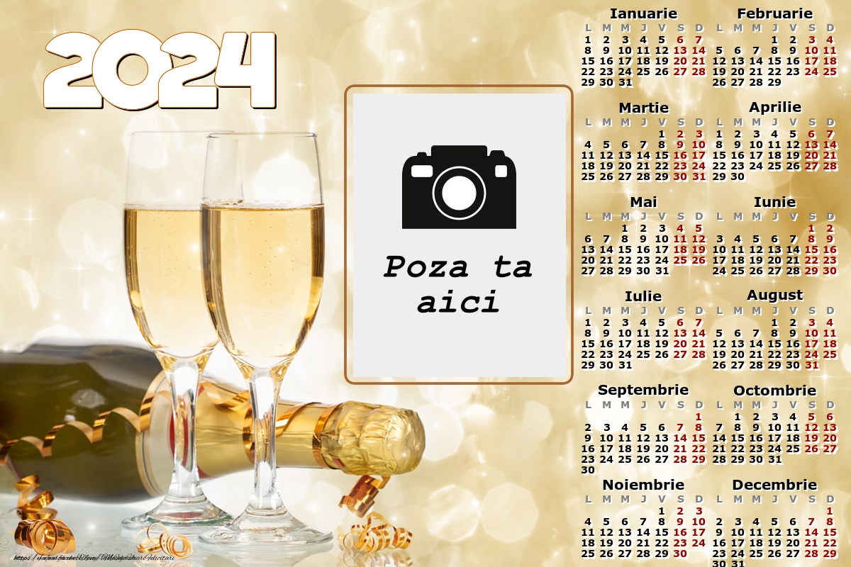 Calendar 2024 - Sampanie - Model 0071 | Personalizare calendare ...