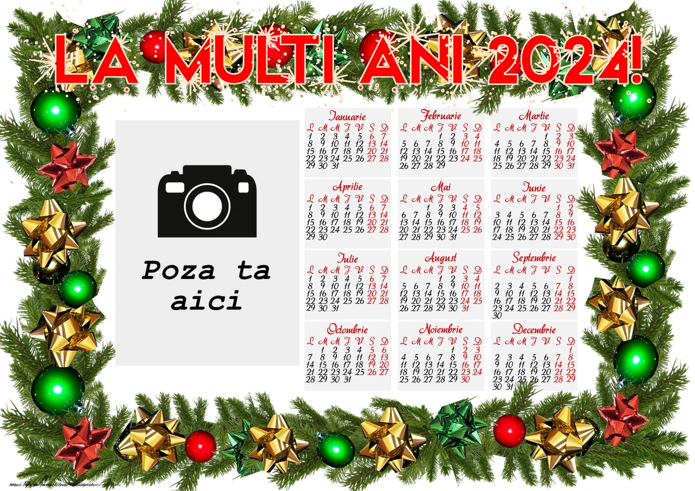 La multi ani 2024! - Calendar Model 0031 | Personalizare calendare ...