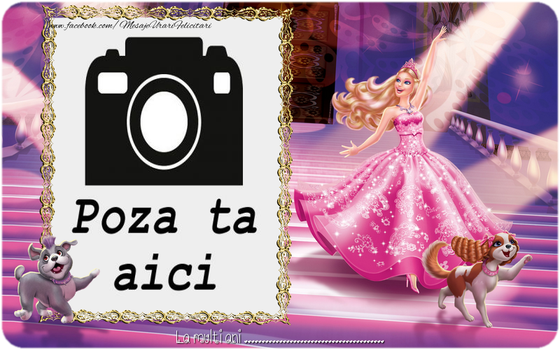 Felicitare cu Barbie. La multi ani ... | Personalizare felicitari cu ...