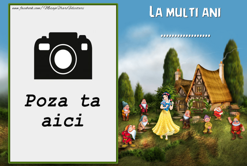 Felicitare cu Alba ca Zapada. La multi ani ... | Personalizare ...