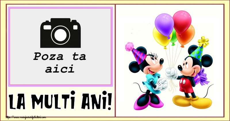 La multi ani! - Rama foto ~ Mickey și Minnie mouse | Personalizare ...