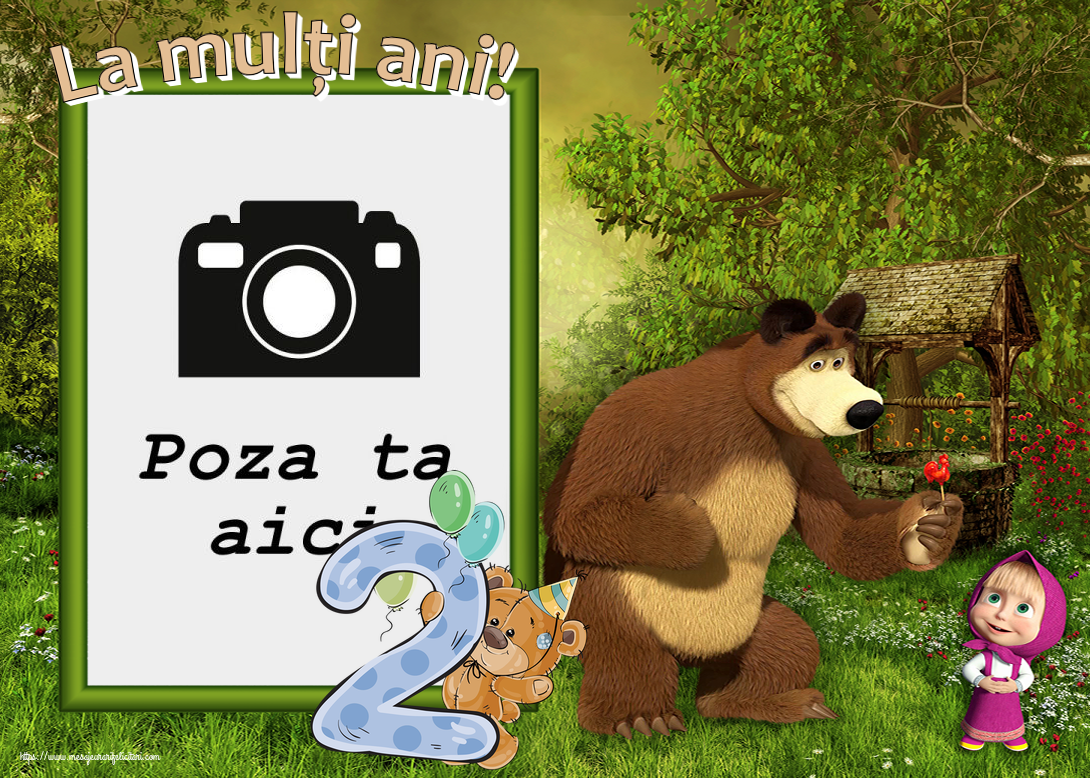 La mulți ani! - Rama foto ~ Masha si ursul - 2 ani | Personalizare ...