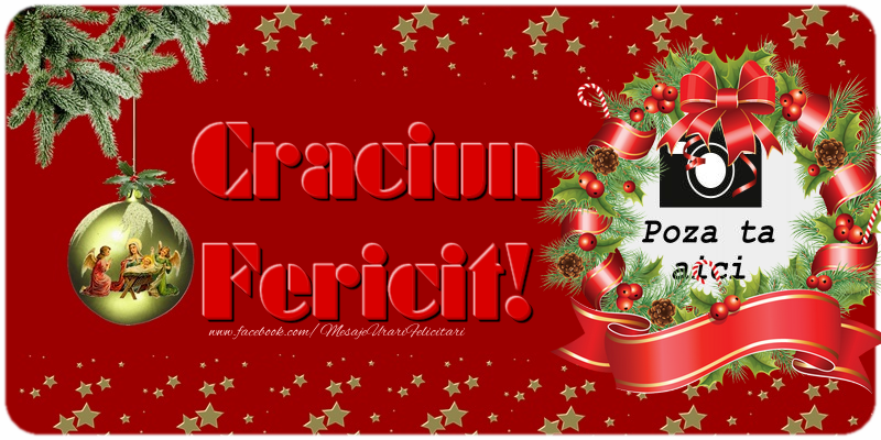 Poza ta pe felicitarea de Crăciun | Personalizare felicitari cu poza ...
