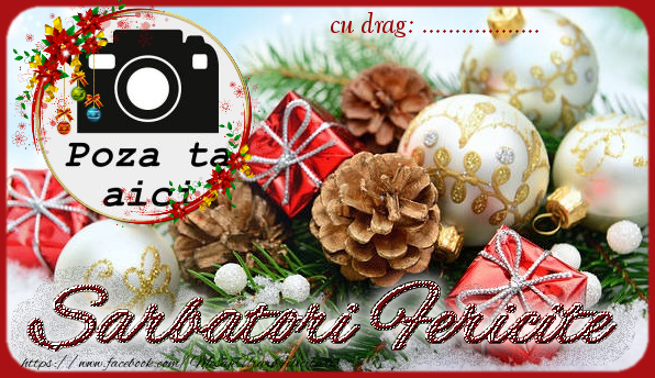 Felicitare personalizată cu poză - design de Crăciun | Personalizare ...