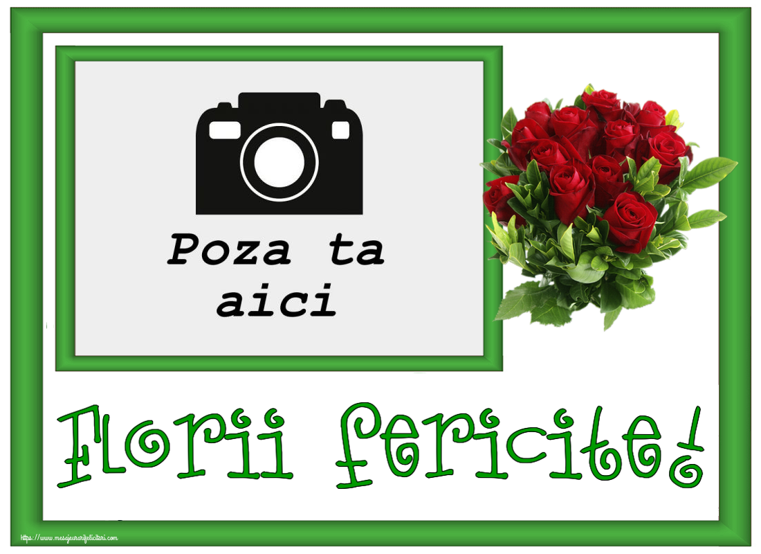 Florii fericite! - Rama foto | Personalizare felicitari cu poza ...