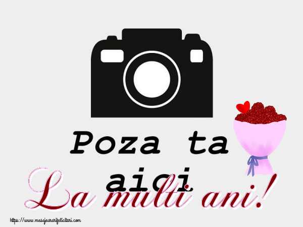 Rama foto în format peisaj - La multi ani! - flori si inimioara clipart ...