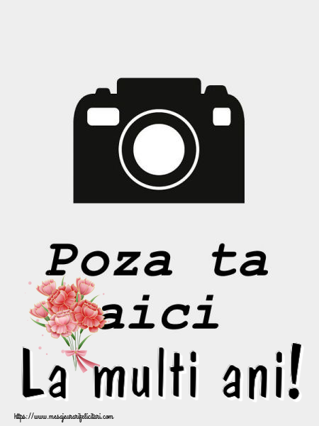 Rama foto în format portret - La multi ani! - buchet de garoafe ...