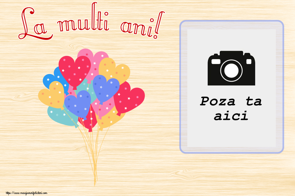 La multi ani! - baloane inimioare - Rama foto | Personalizare ...