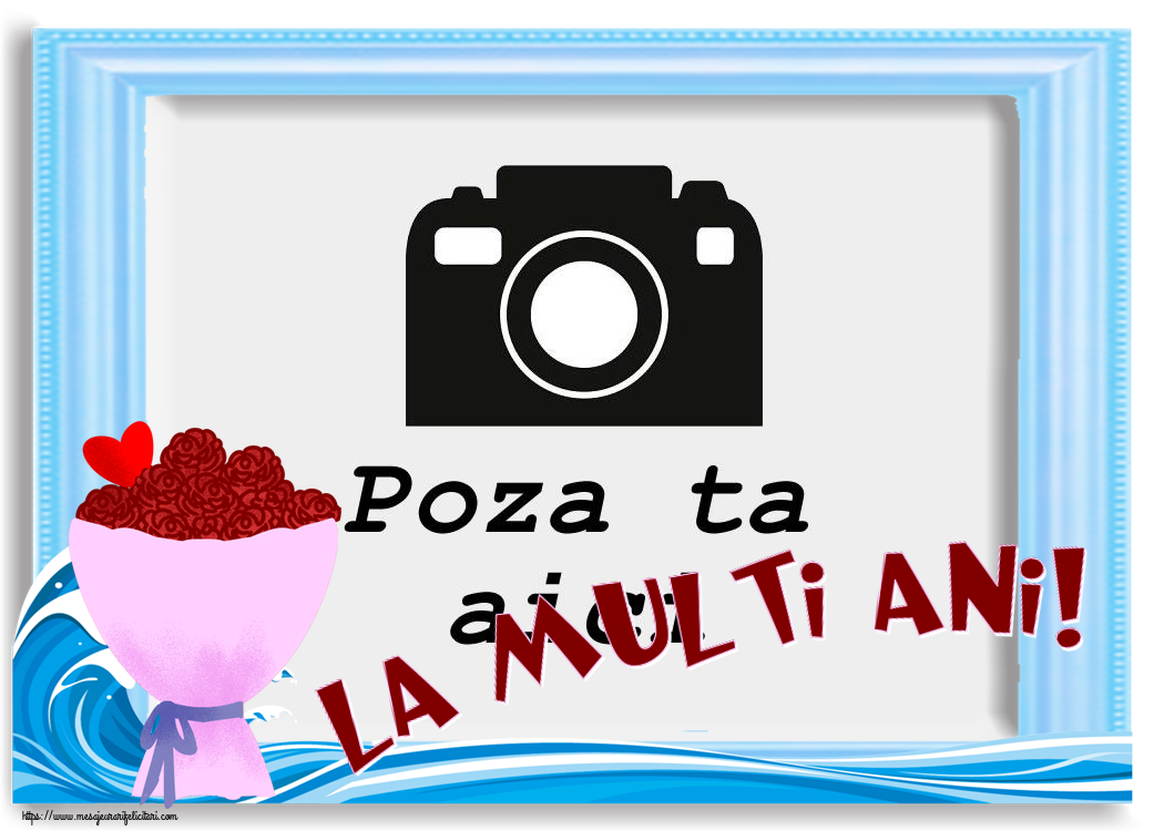 La multi ani! - Rama foto - flori si inimioara clipart | Personalizare ...