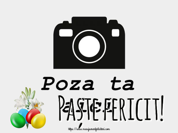 Paște fericit! - Rama foto ~ ouă colorate și un crin | Personalizare ...