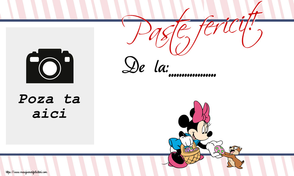 Paste fericit! De la: ... - Personalizeaza cu poza ta de profil ...