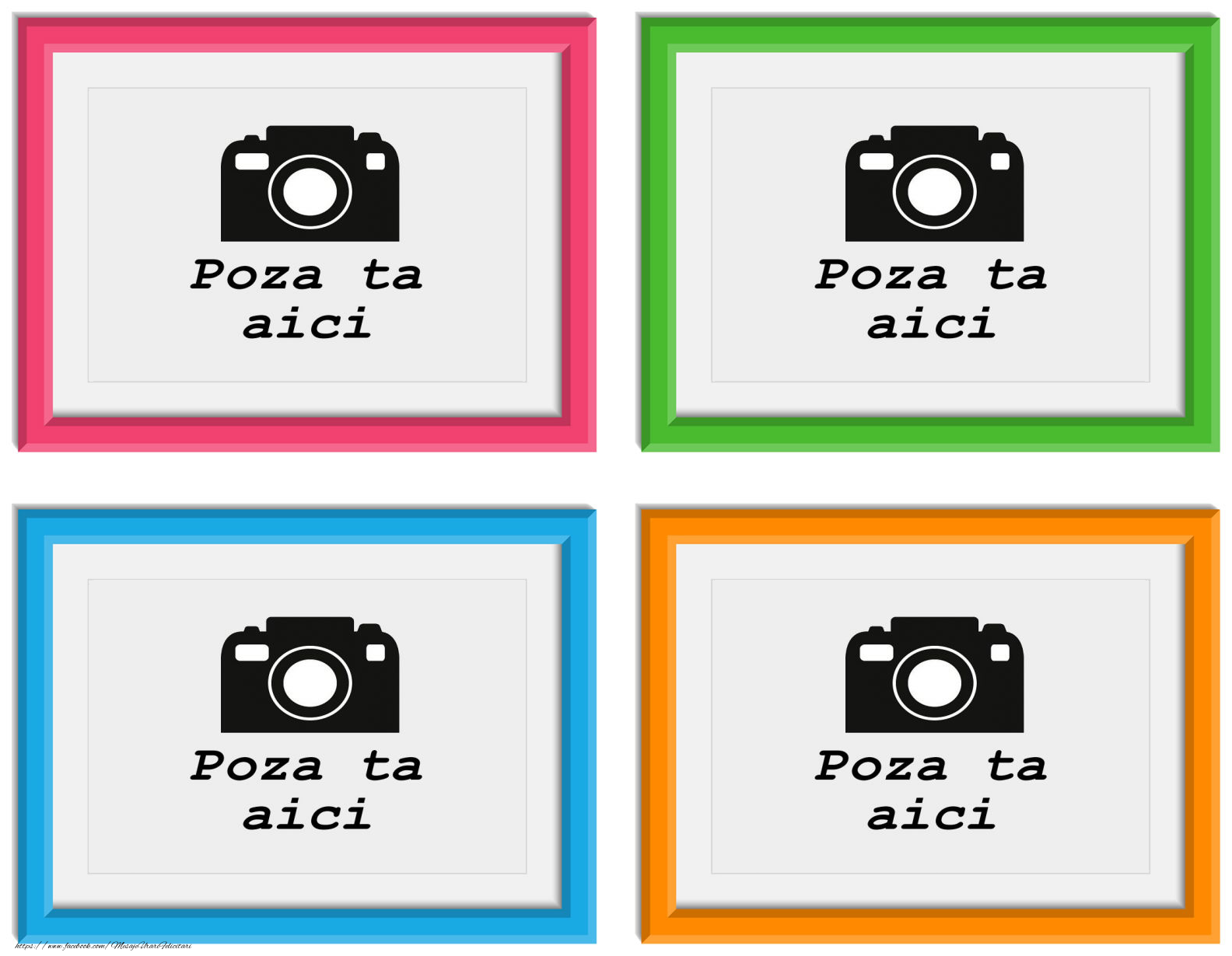 Colaj cu 4 poze: Tablouri cu rame colorate | Personalizare imagini ...