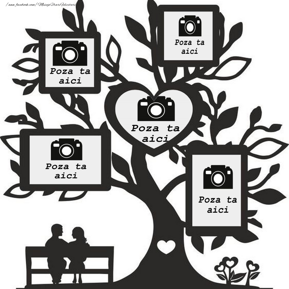 Colaj cu cinci poze - model cu copac | Personalizare imagini ...