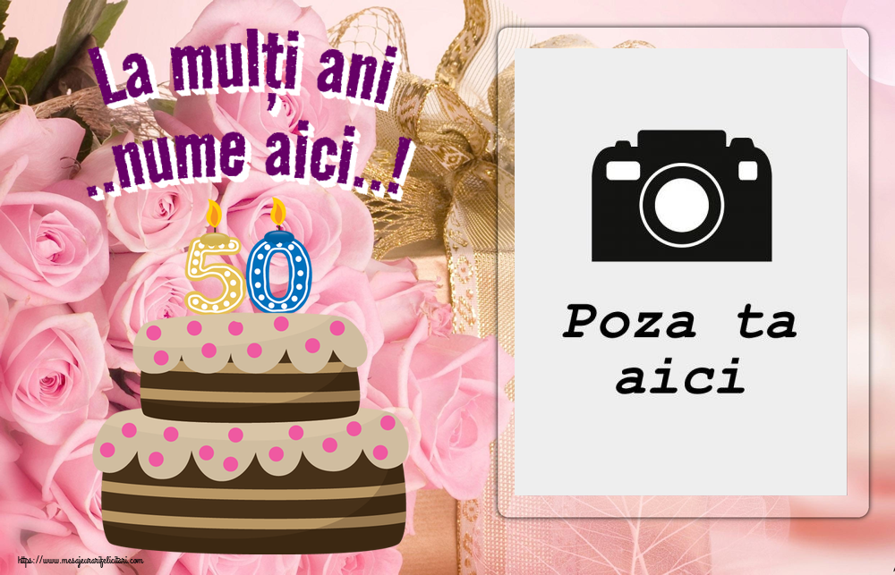 La multi ani pentru femei 50 ani! - Rama foto | Personalizare ...