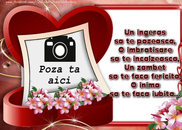 Un ingeras sa te pazeasca, O imbratisare sa te incalzeasca, Un zambet ...