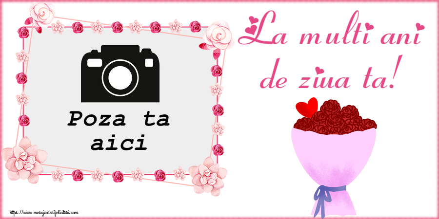 Rama foto florala, flori si inimioara clipart | Personalizare ...