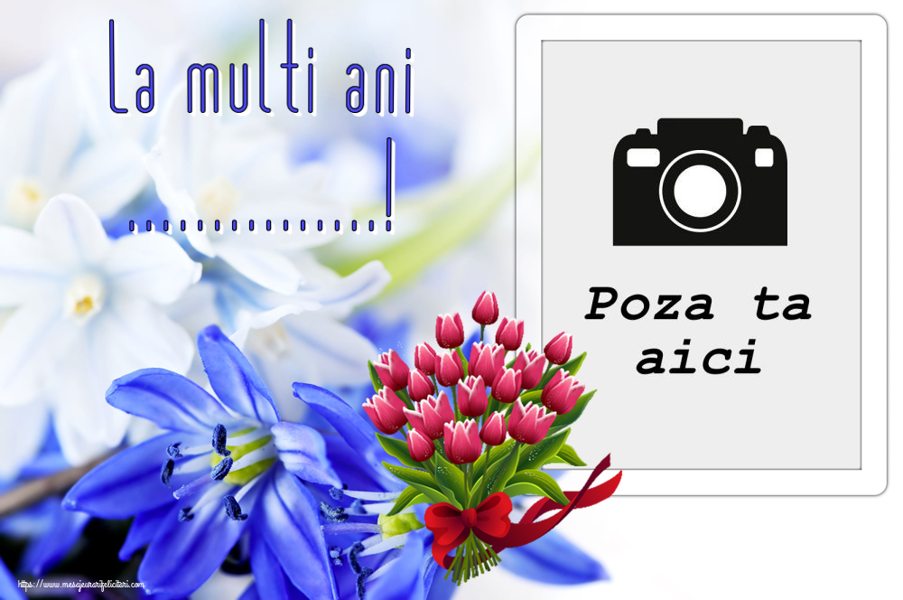 La multi ani ...! - Rama foto ~ buchet de lalele - Clipart ...