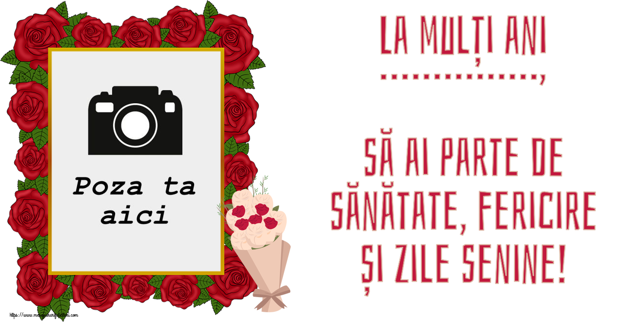 Ramă foto cu trandafiri, buchet de flori clipart | Personalizare ...