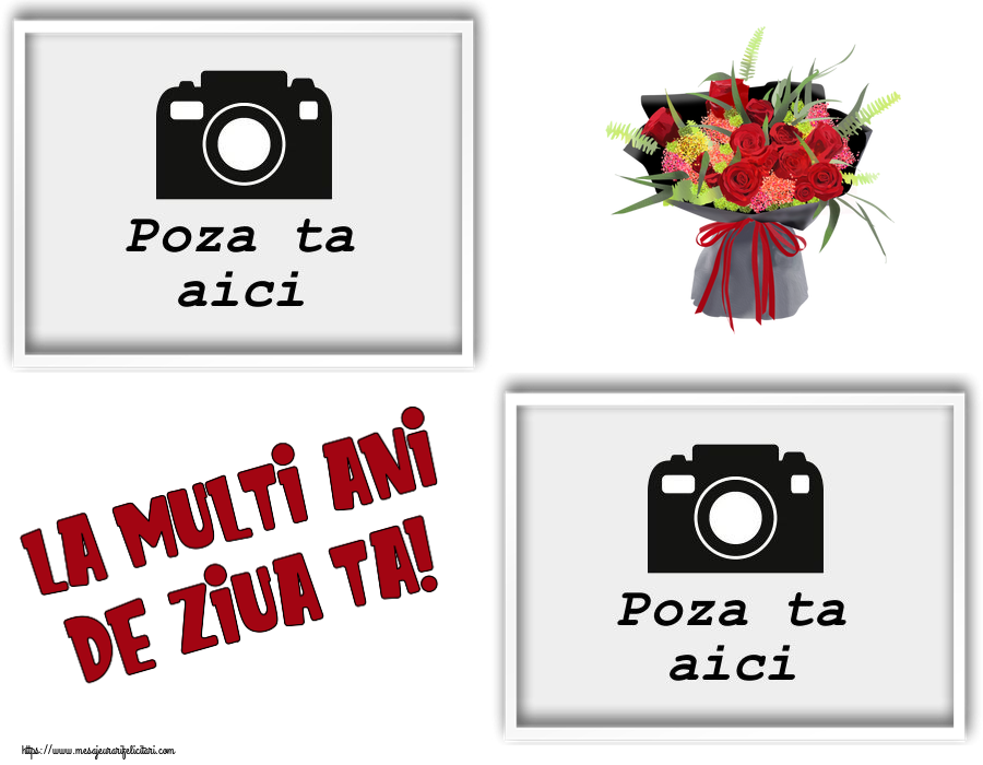 Rama foto cu 2 poze - aranjament floral cu trandafiri | Personalizare ...