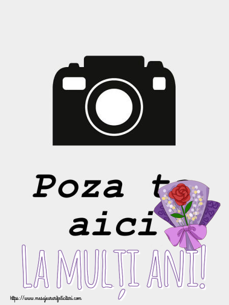 La mulți ani pe poză cu pictura cu o floare | Personalizare felicitari ...