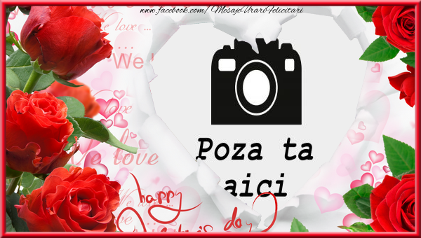 Rama foto personalizate cu inima | Personalizare felicitari cu poza ...