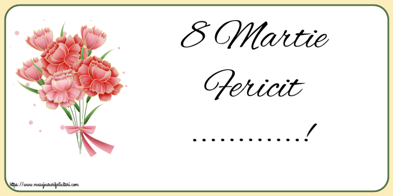 8 Martie Fericit ...! ~ buchet de garoafe - Clipart | Personalizare ...