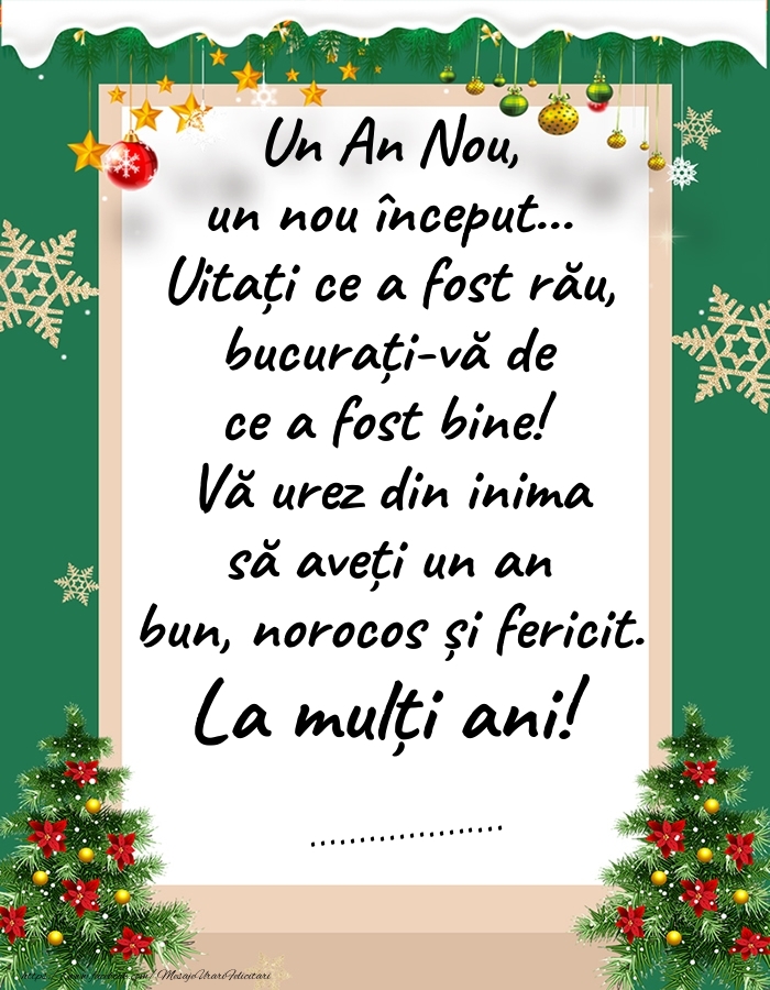Mesaj de Anul Nou de la ... | Personalizare felicitari cu nume ...