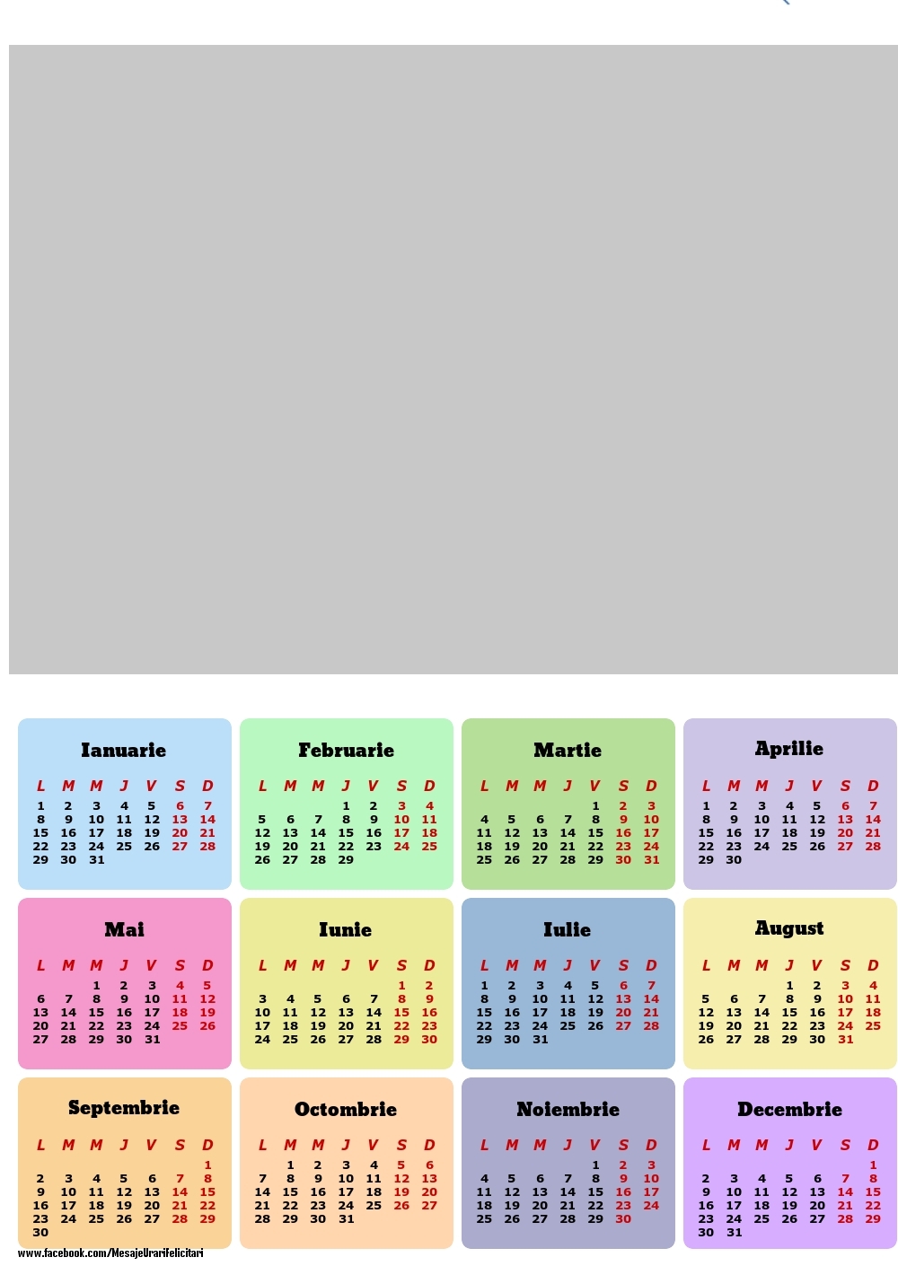 Calendar 2024- Multicolor | Personalizare calendare ...