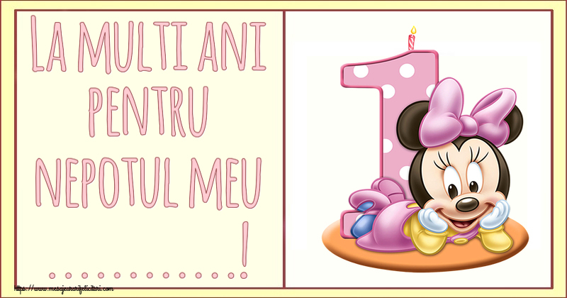 La multi ani pentru nepotul meu ...! ~ Minnie Mouse 1 an ...