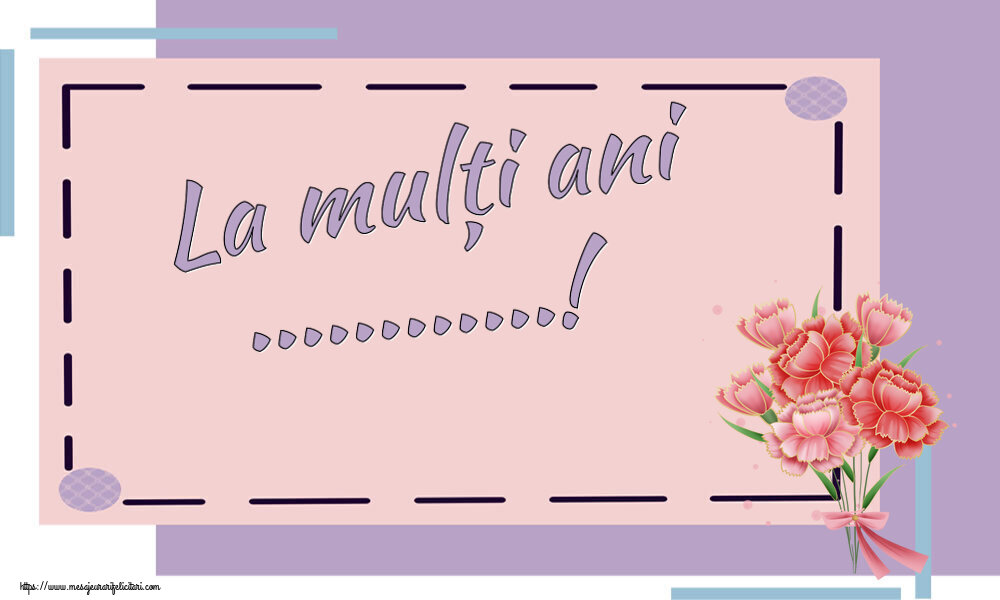 Felicitare de la mulți ani cu buchet de garoafe - Clipart ...