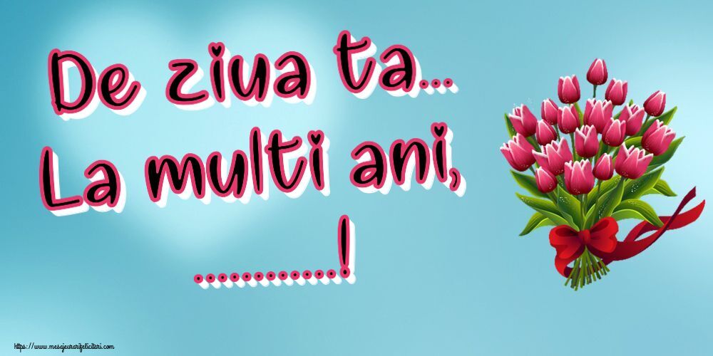 Cu toată dragostea - Felicitare cu buchet de lalele - Clipart ...