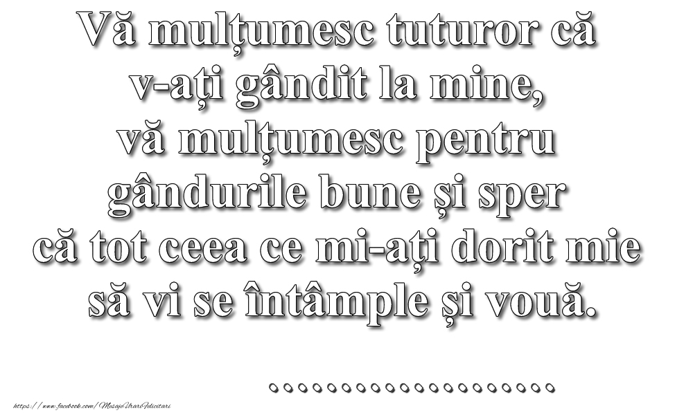 Mulțumiri pentru urări! - ... | Personalizare felicitari cu nume ...