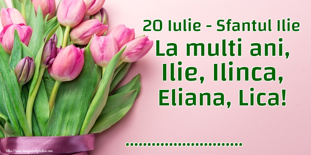 20 Iulie - Sfantul Ilie La multi ani, Ilie, Ilinca, Eliana, Lica ...