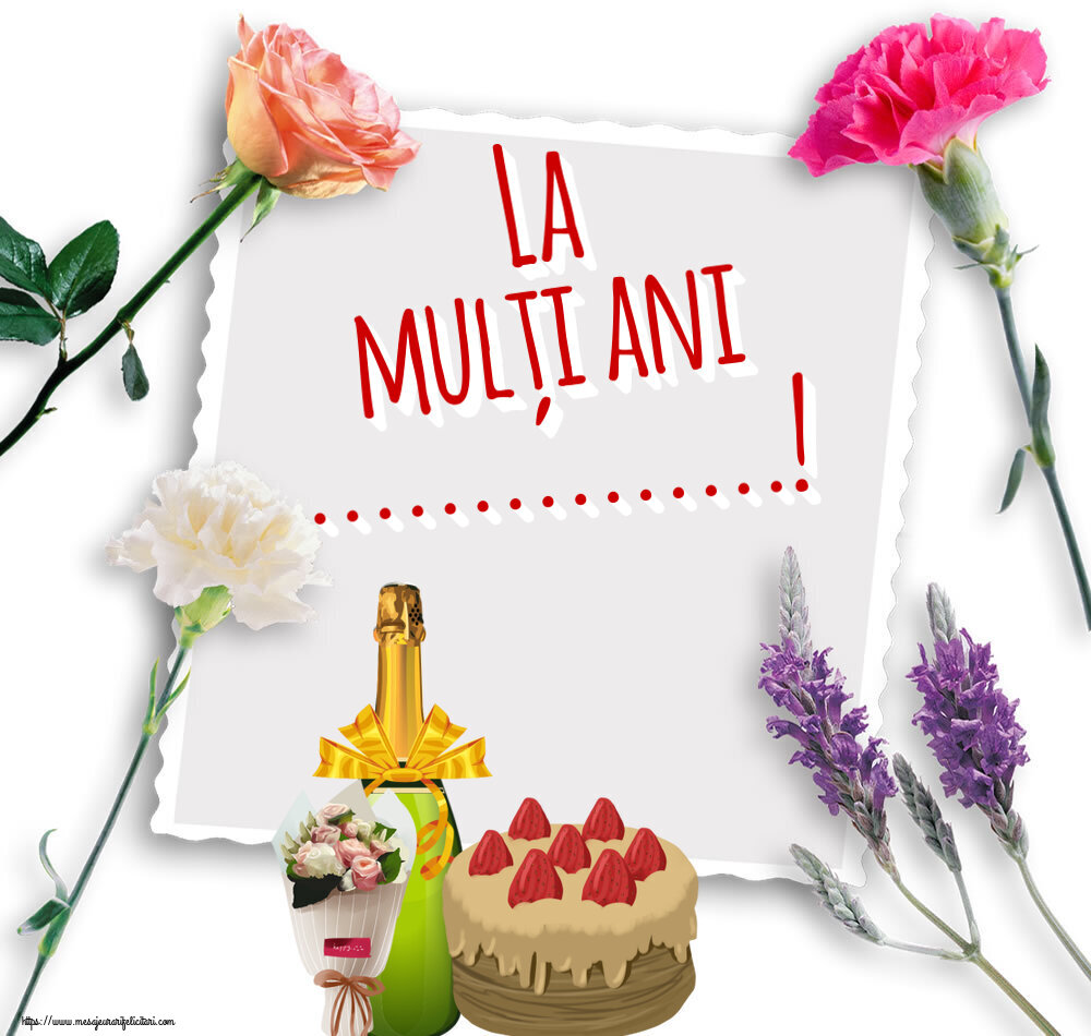 Garoafe & Trandafiri & tort, șampanie și un buchet de flori ...