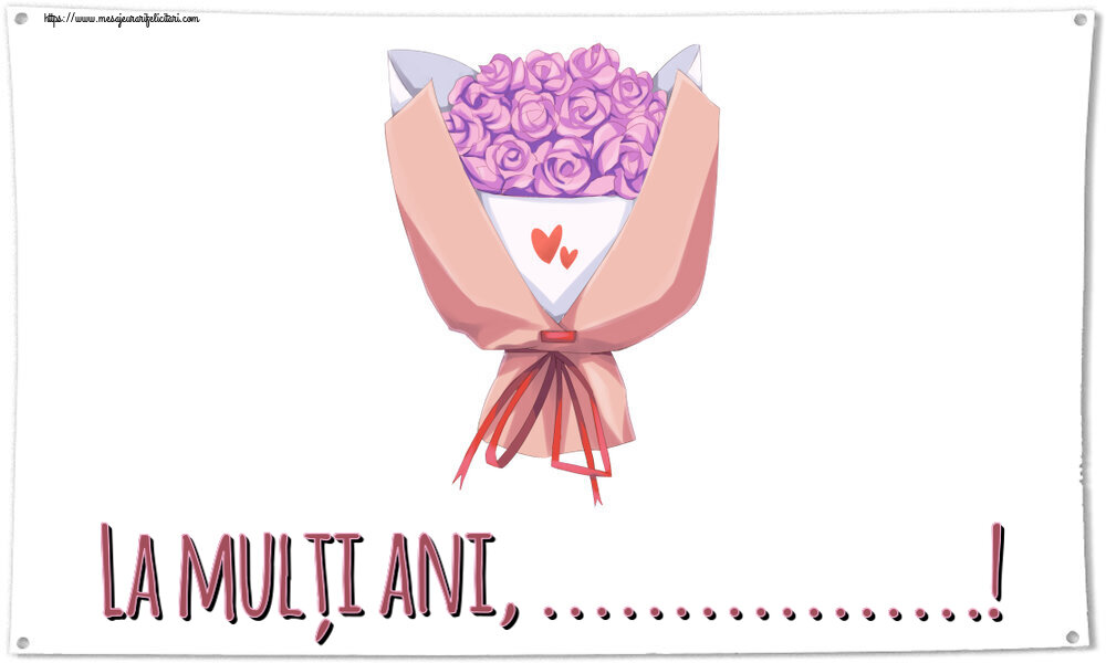 Felicitare cu buchet de flori - Scrie numele | Personalizare felicitari ...